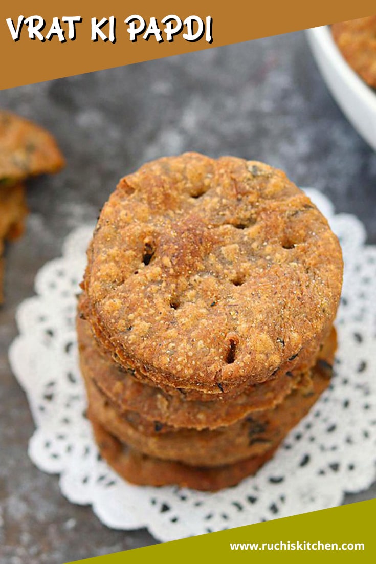 Vrat ki Papdi (how to make papdi for chaat) - Ruchiskitchen