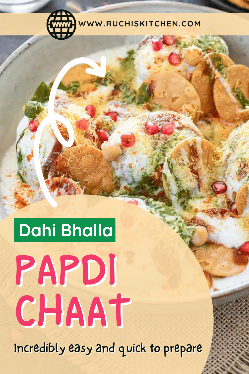 Dahi Bhalla Papdi Chaat ( Diwali snack) - Ruchiskitchen