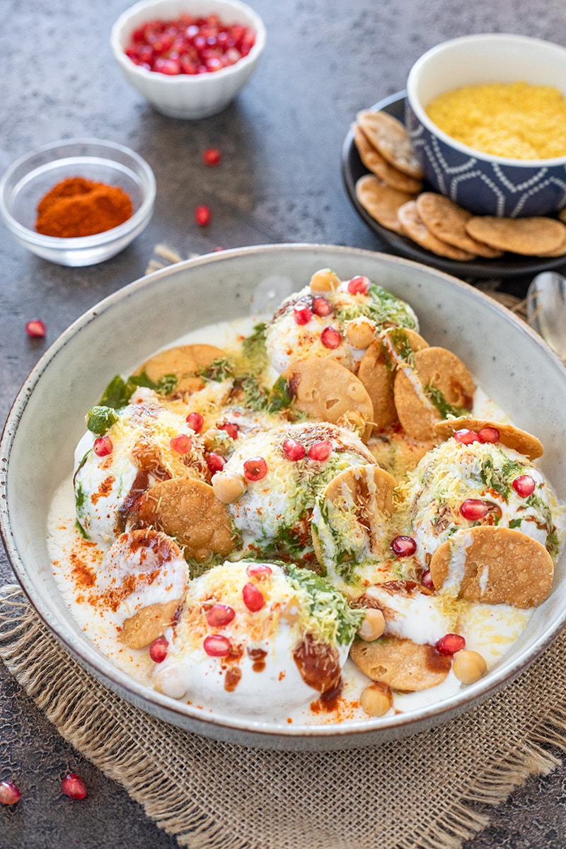 Dahi Bhalla Papdi Chaat ( Diwali snack) - Ruchiskitchen